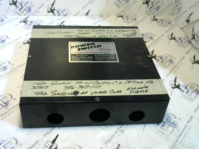 Todd Engineering PS2-245S Power Switch Todd Engineering PS2-245S Power ...