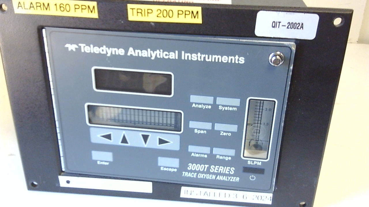 Teledyne Electronic 3000T Series Oxygen Analyzer Teledyne Electronic ...